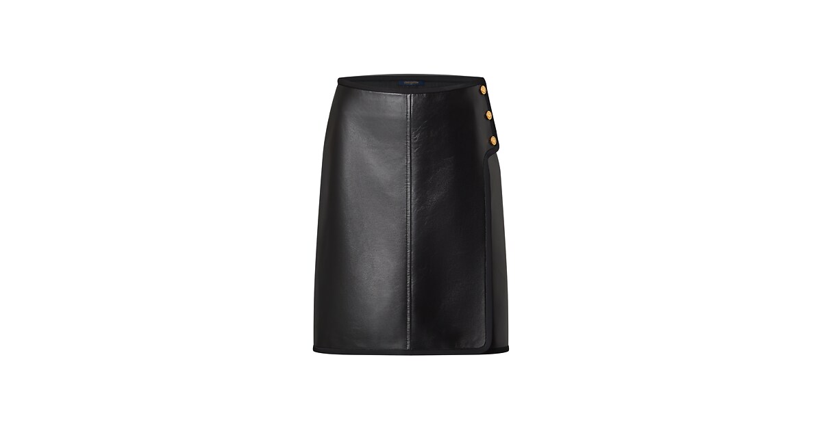 Leather Apron Tab Mini Wrap Skirt - Women - Ready-to-Wear | LOUIS VUITTON