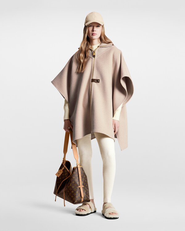 Sporty High Neck Double Face Cape - Women - Ready-to-Wear | LOUIS VUITTON