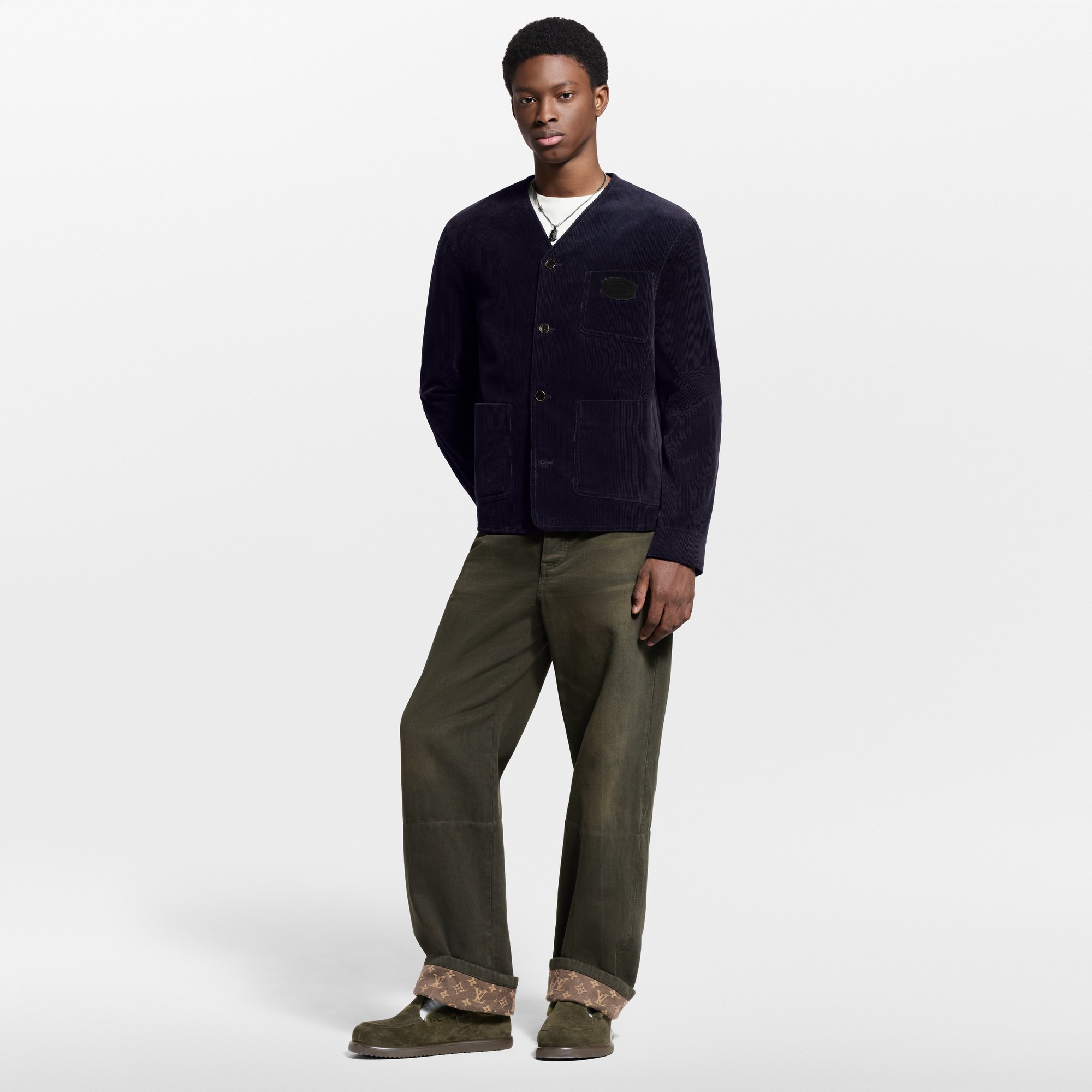 Corduroy Collarless Jacket - Men - Ready-to-Wear | LOUIS VUITTON