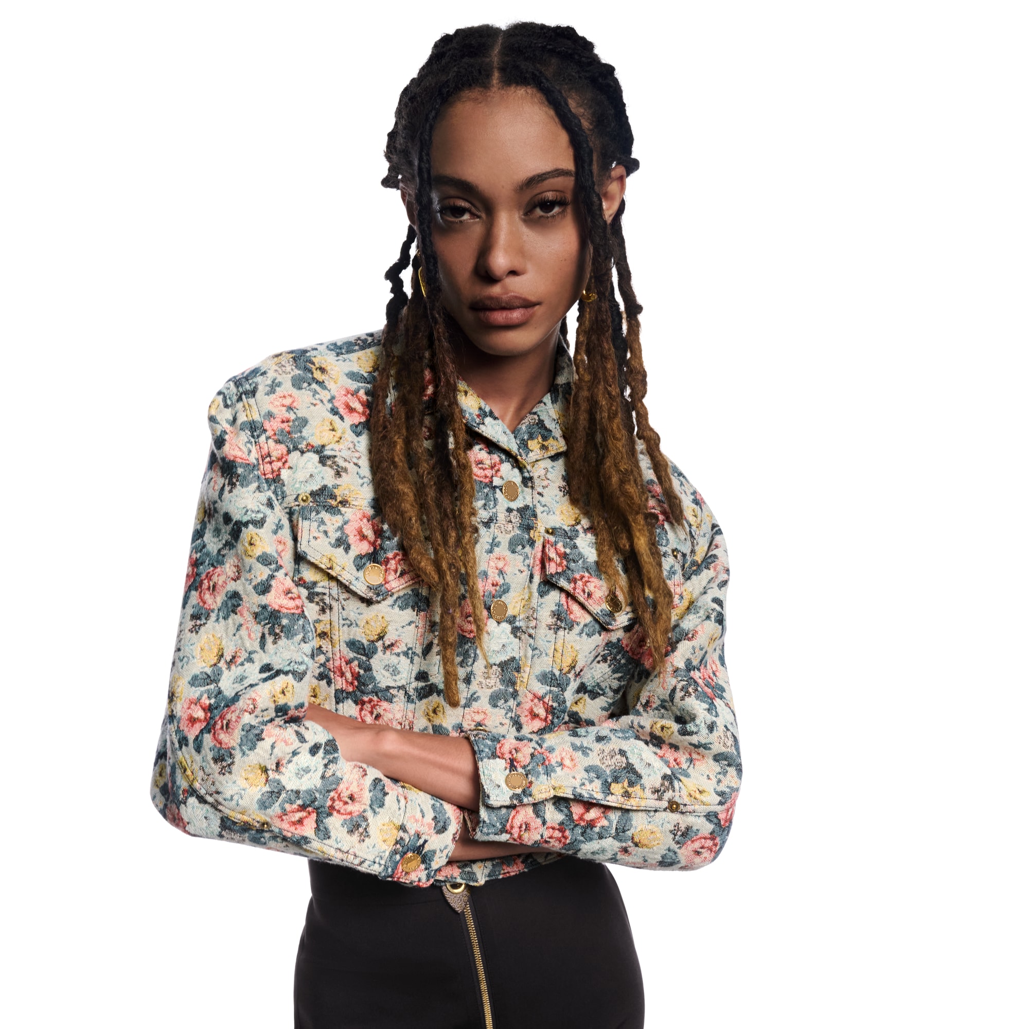 Cropped Floral Jacquard Jacket - Women - Ready-to-Wear | LOUIS VUITTON