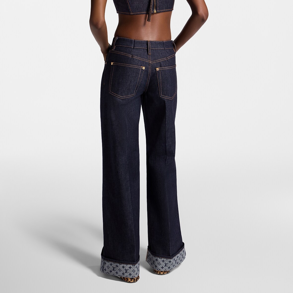 Cuffed Hem Flared Jeans - Women - Ready-to-Wear | LOUIS VUITTON
