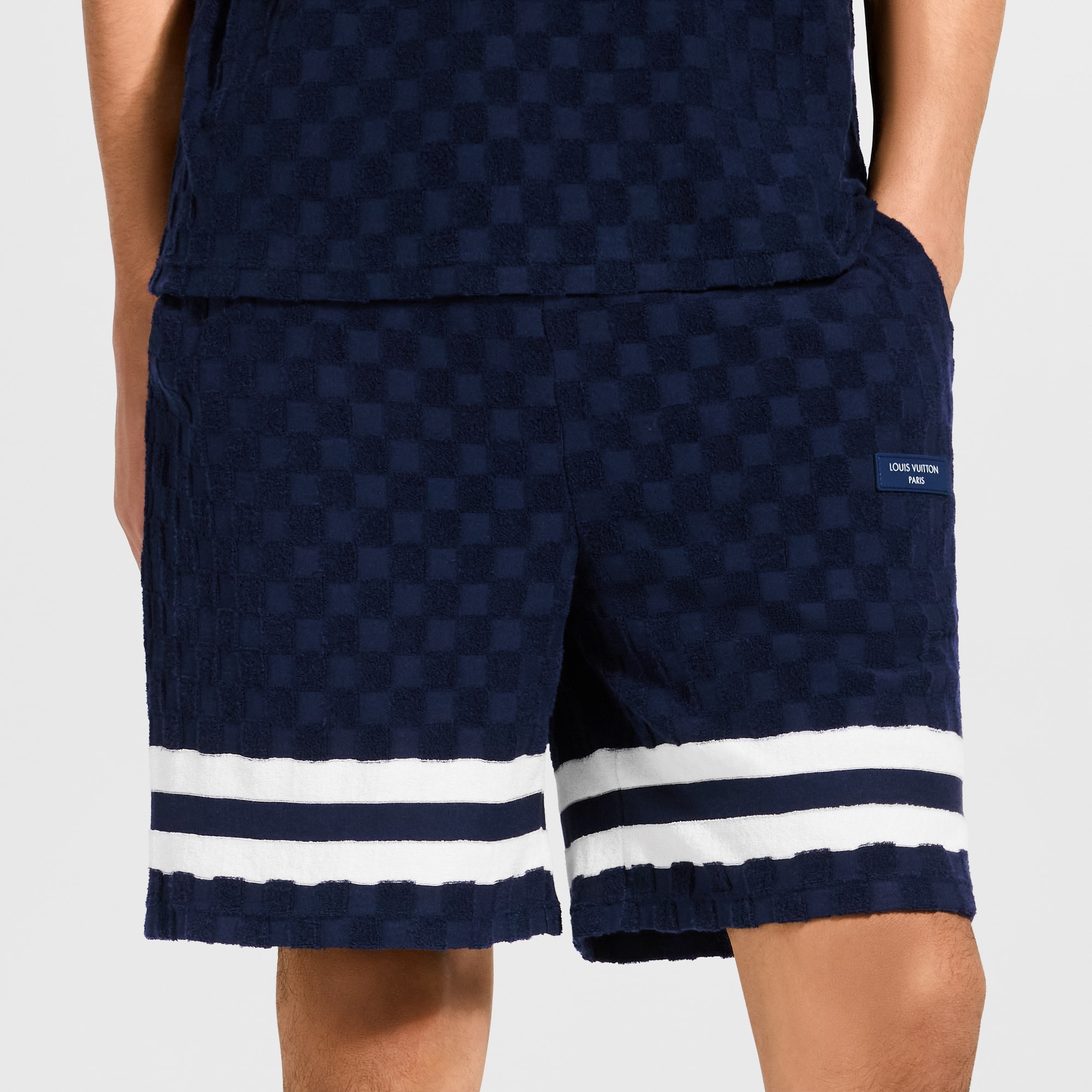 Damier Terry Tennis Shorts - Men - Ready-to-Wear | LOUIS VUITTON
