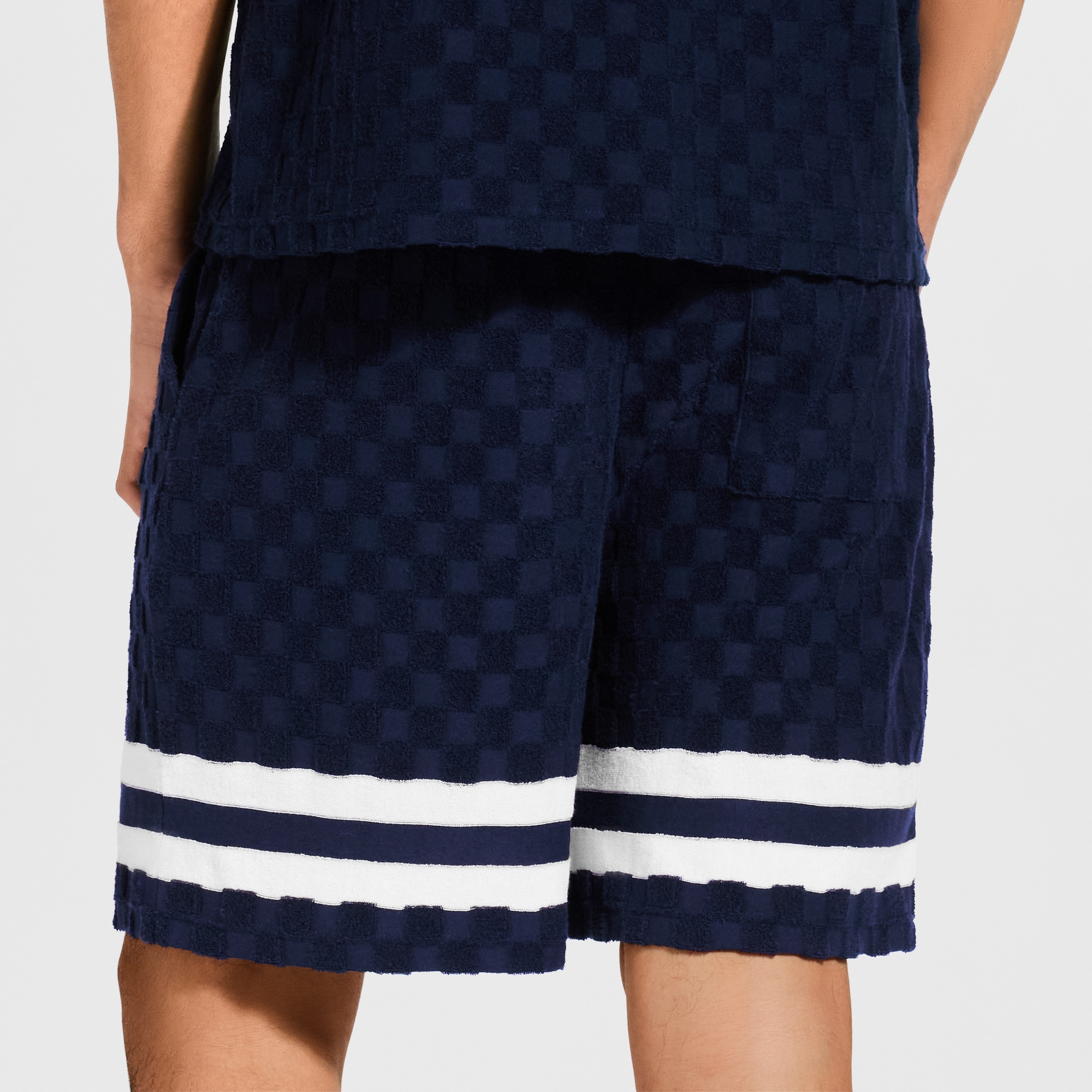 Damier Terry Tennis Shorts - Men - Ready-to-Wear | LOUIS VUITTON
