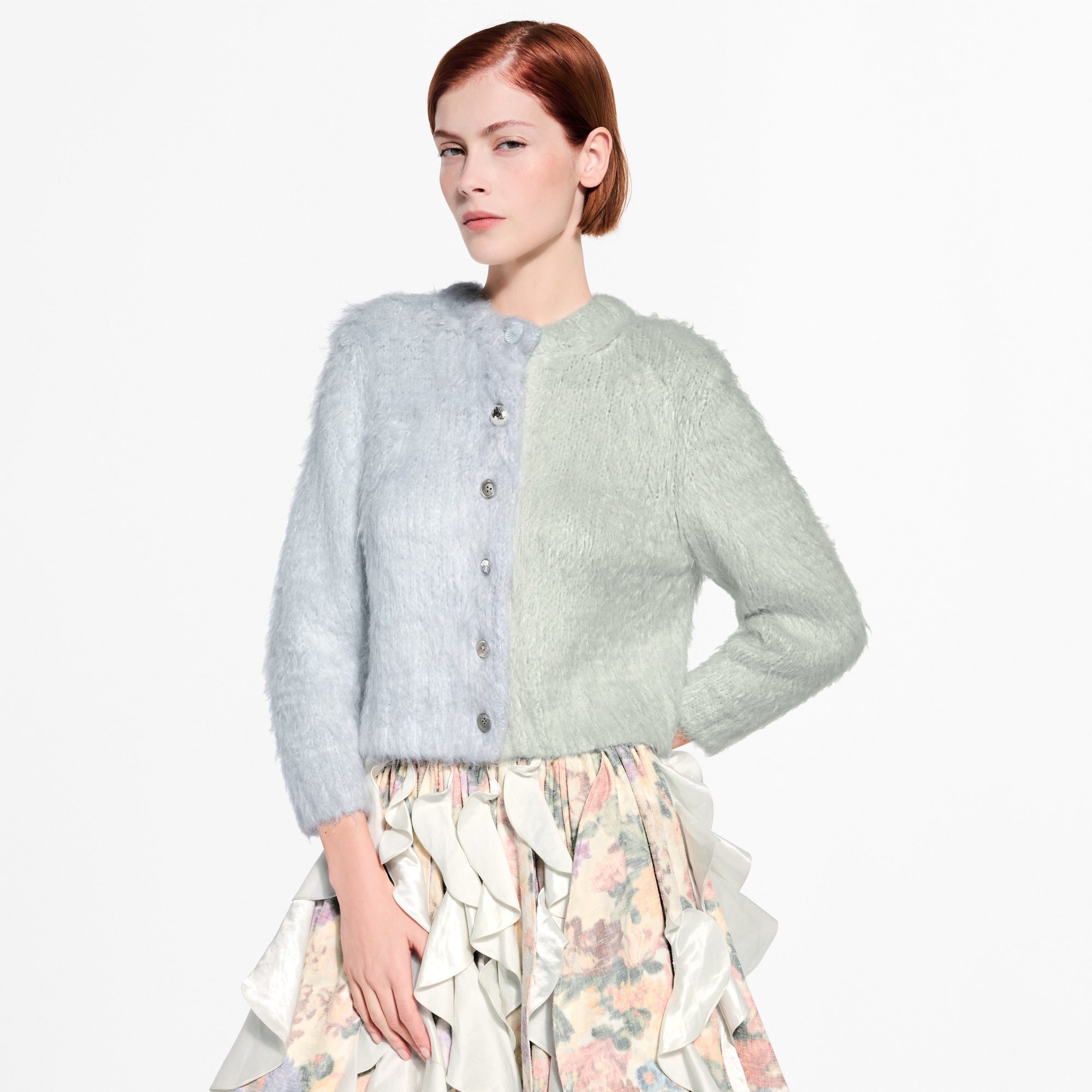 Double Jewel Button Brushed Cardigan - Women - Ready-to-Wear | LOUIS ...