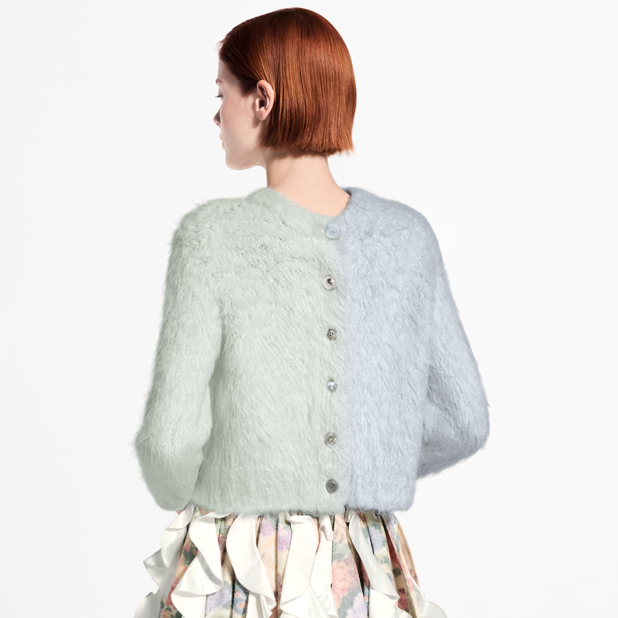 Double Jewel Button Brushed Cardigan - Women - Ready-to-Wear | LOUIS ...