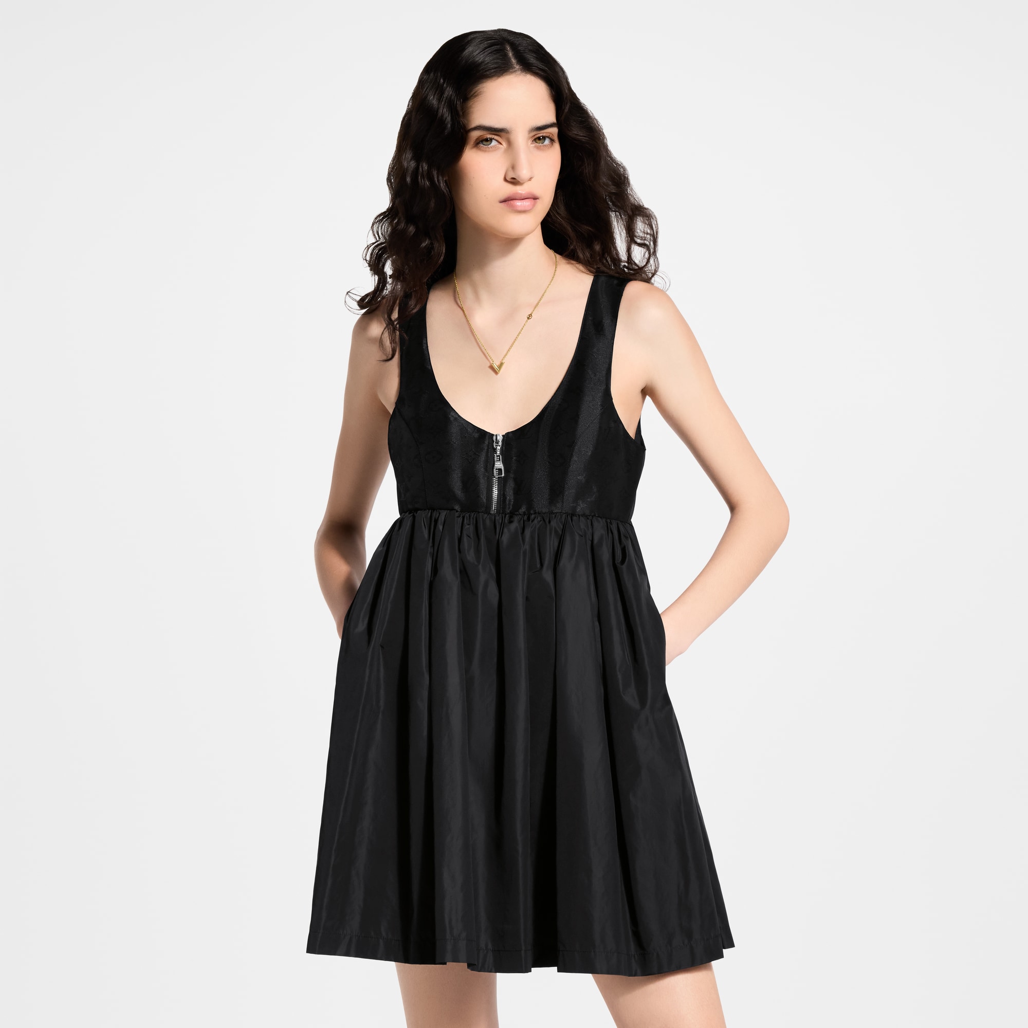 Monogram Accent Babydoll Dress - Women - Ready-to-Wear | LOUIS VUITTON