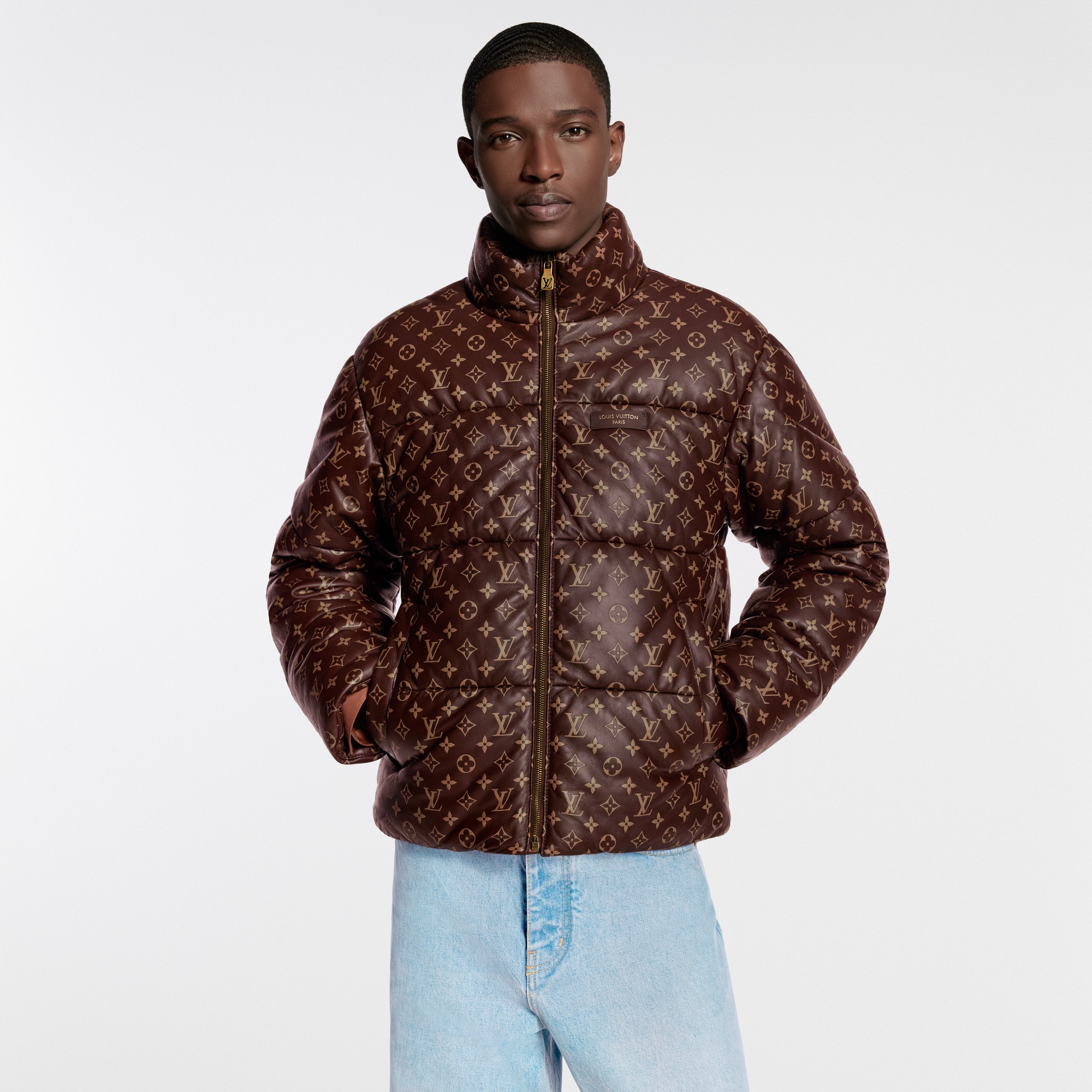 Monogram Leather Puffer Jacket - Les Extraordinaires - High-End Ready ...