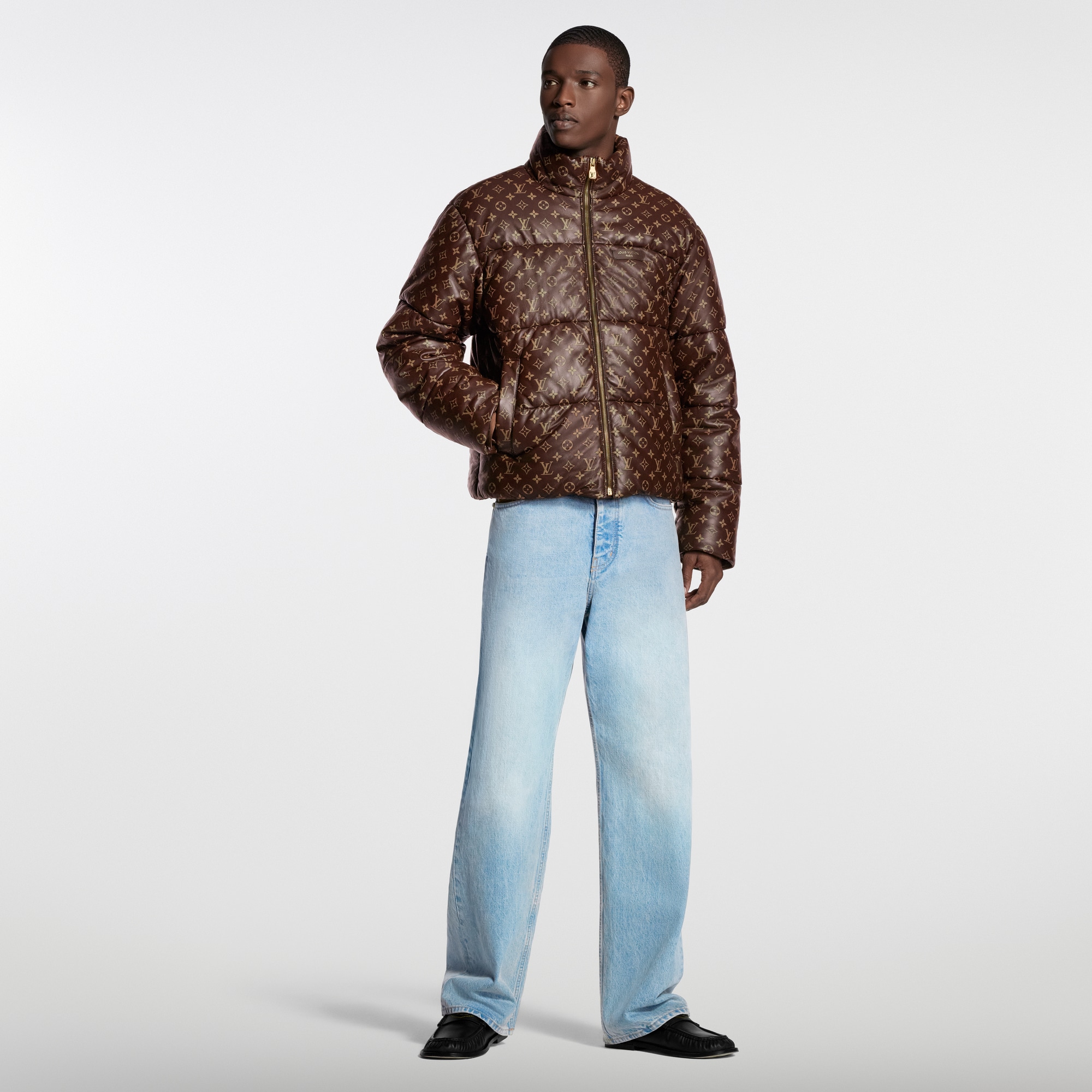 Monogram Leather Puffer Jacket - Les Extraordinaires - High-End Ready ...