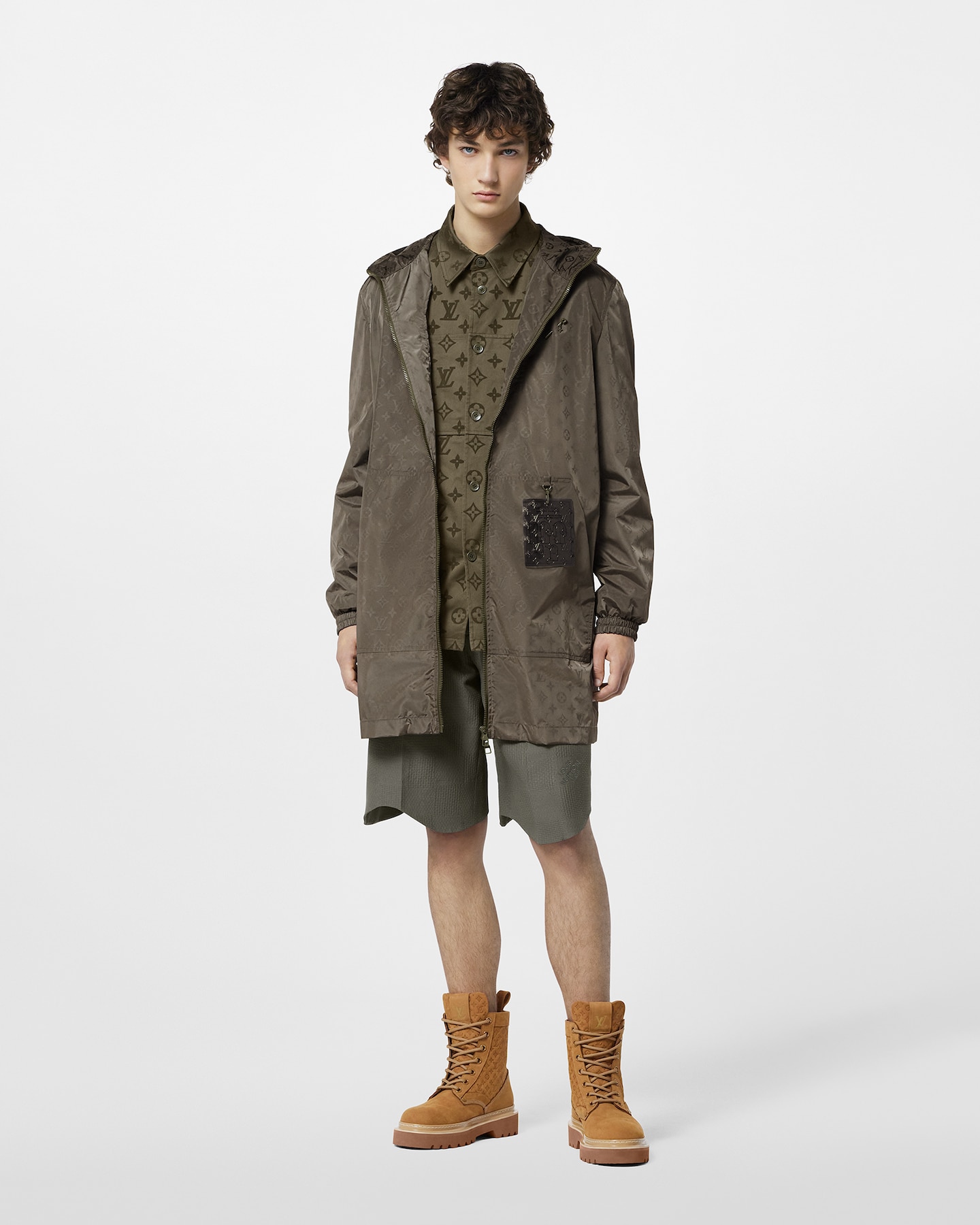 Monogram Mid-Length Nylon Windbreaker - Men - Ready-to-Wear | LOUIS ...