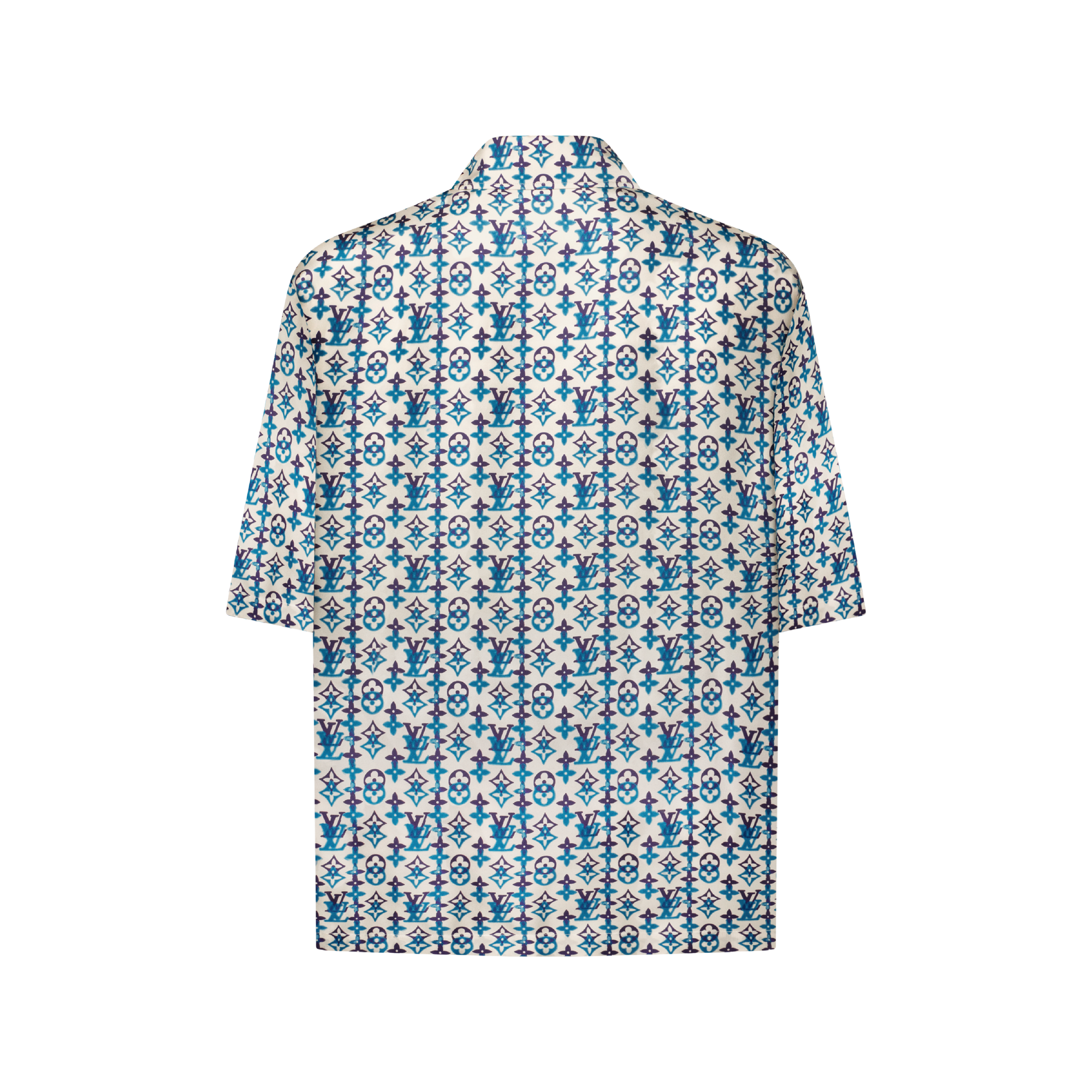 Monogram Printed Silk Short-Sleeved Shirt - Men - Ready-to-Wear | LOUIS ...