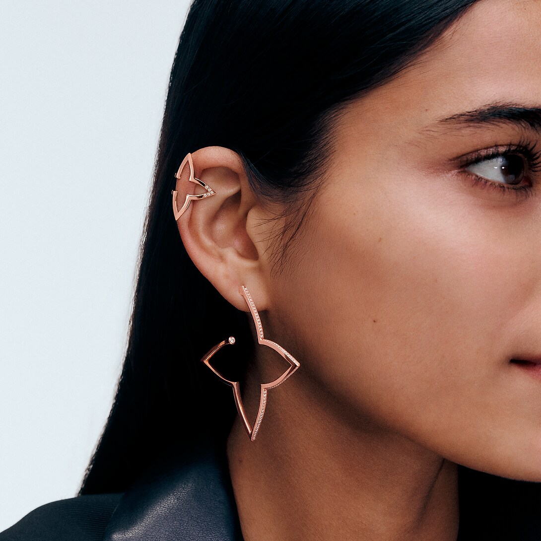 Ombre Blossom XL Hoops, Pink Gold and Diamonds - Jewelry - Categories ...