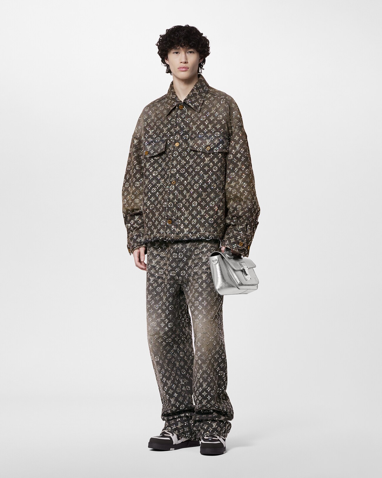 Made To Order Embroidered Monogram Baggy Denim Pants - Men - Ready-to ...