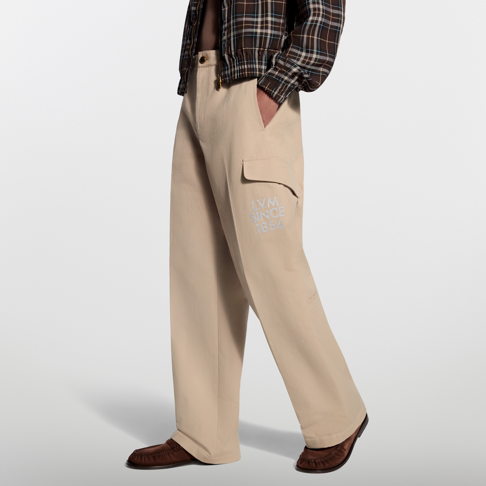 Pantalon cargo brodé en coton - Nouveautés - Homme | LOUIS VUITTON