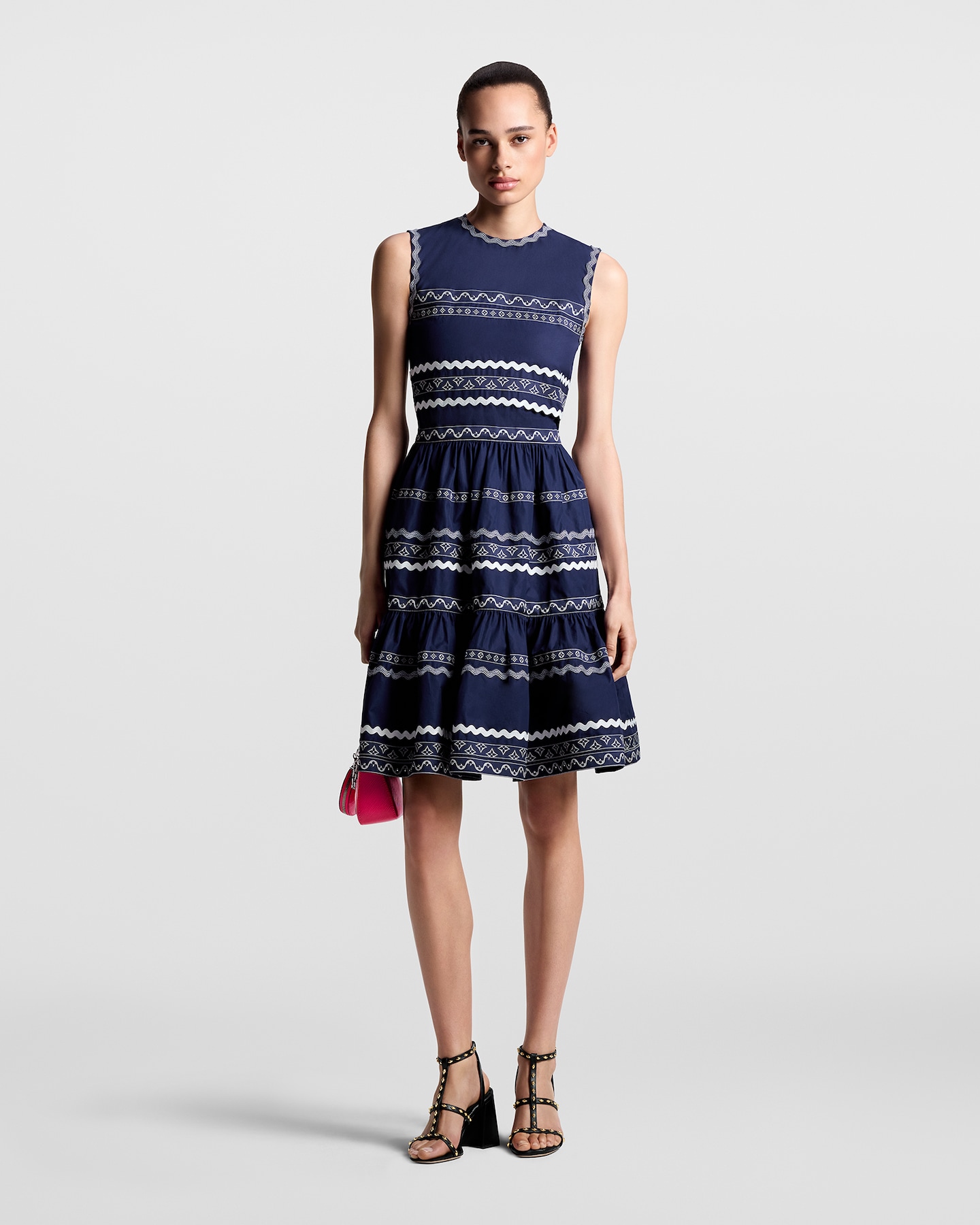 Graphic Trim Tiered Dress - Women - Ready-to-Wear | LOUIS VUITTON